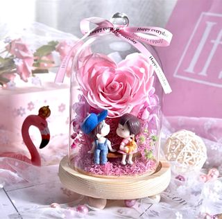 🎁PREMIUM QUALITY of everlasting preserved rose in glass jar with ...