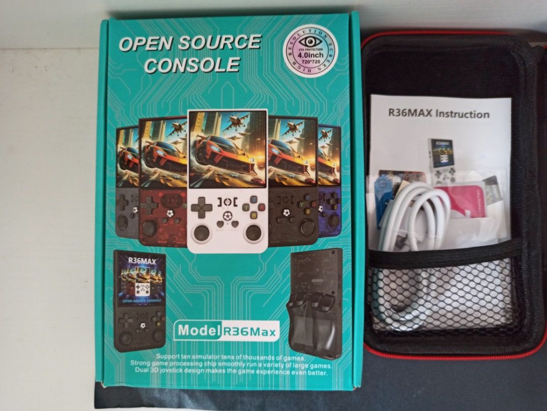 R36MAX Open Source Handheld Console - 64GB, Video Gaming, Video Game ...
