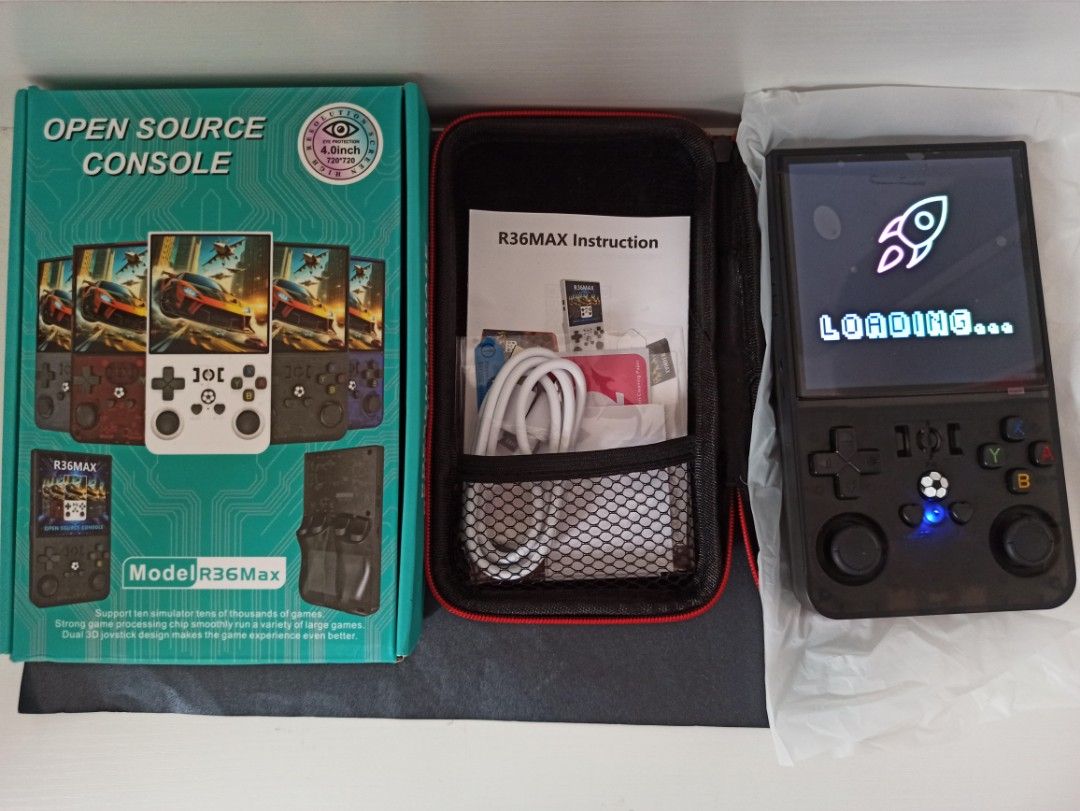 R36MAX Open Source Handheld Console - 64GB, Video Gaming, Video Game ...