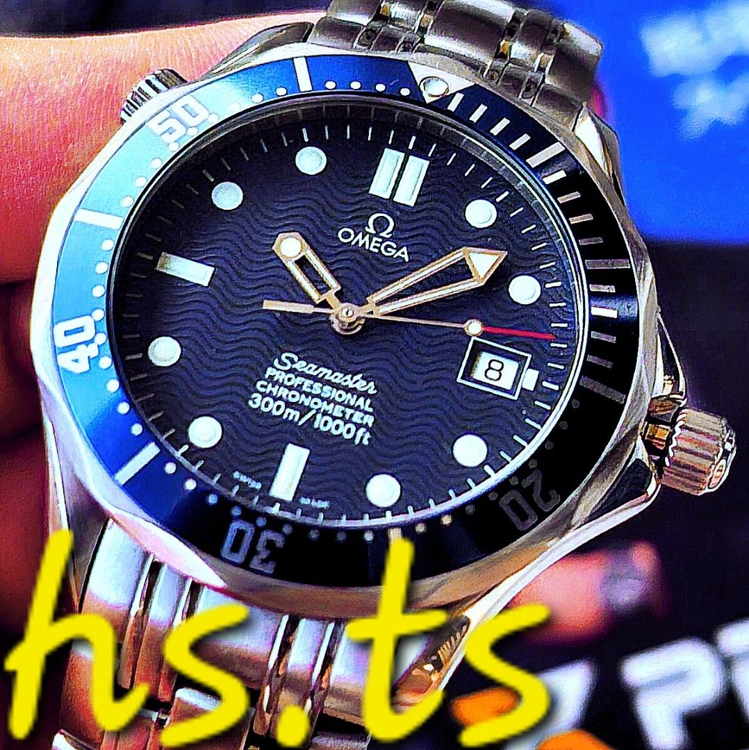 🔥RARE!🔥 41mm James Bond Omega Seamaster 300 Gen 1 🔵 Blue Wave Dial ...