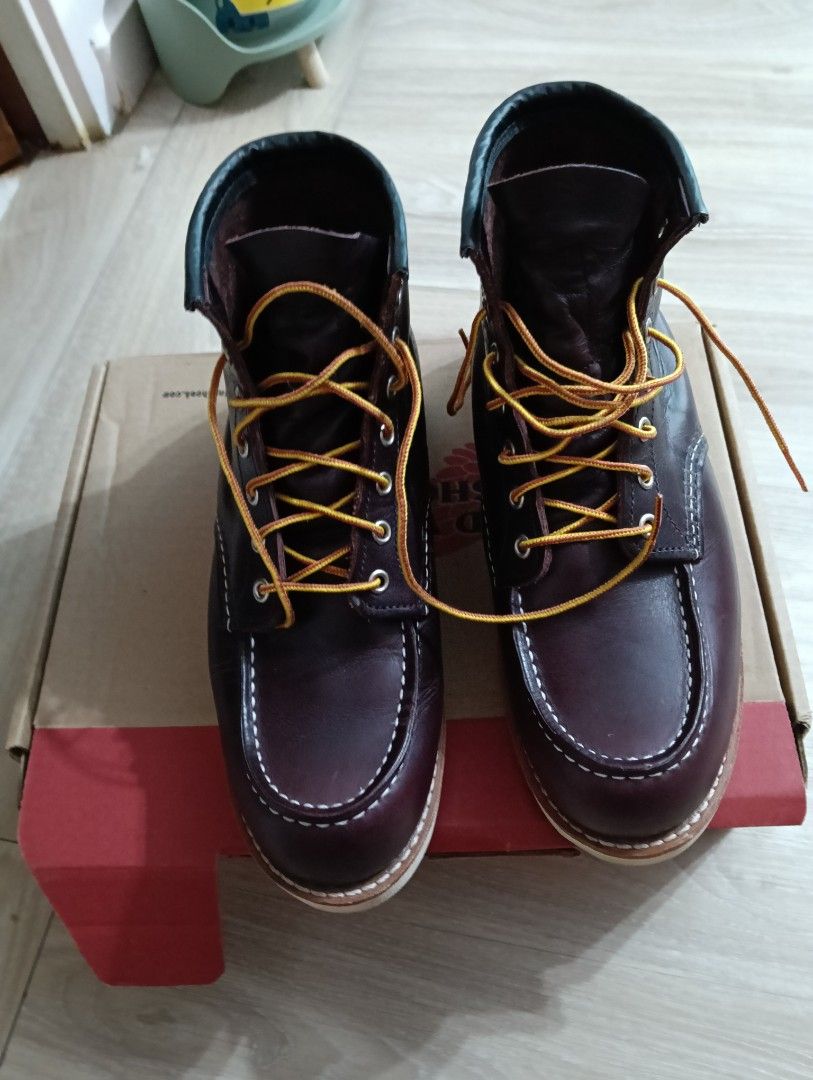 Red Wing Heritage 6" Moc Toe Boots - Burgundy, Men's Fashion, Footwear ...