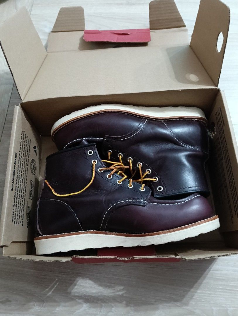 Red Wing Heritage 6" Moc Toe Boots - Burgundy, Men's Fashion, Footwear ...