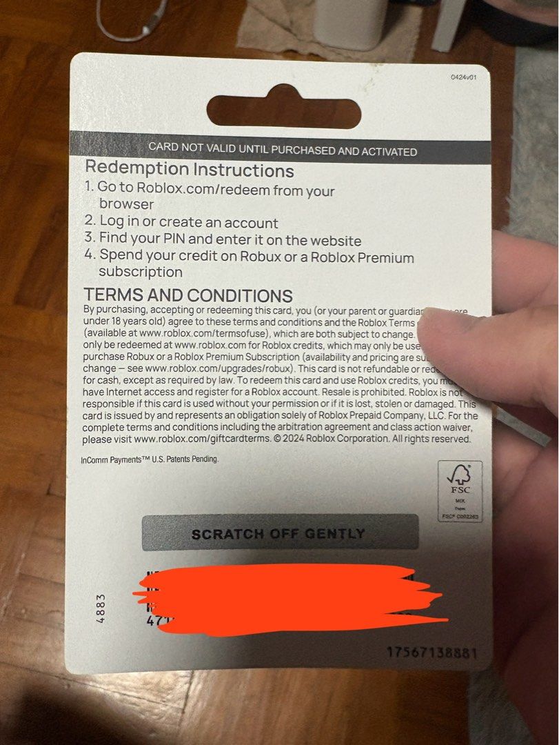 Roblox Gift Card - $30 SGD, Video Gaming, Gaming Accessories, Game Gift ...