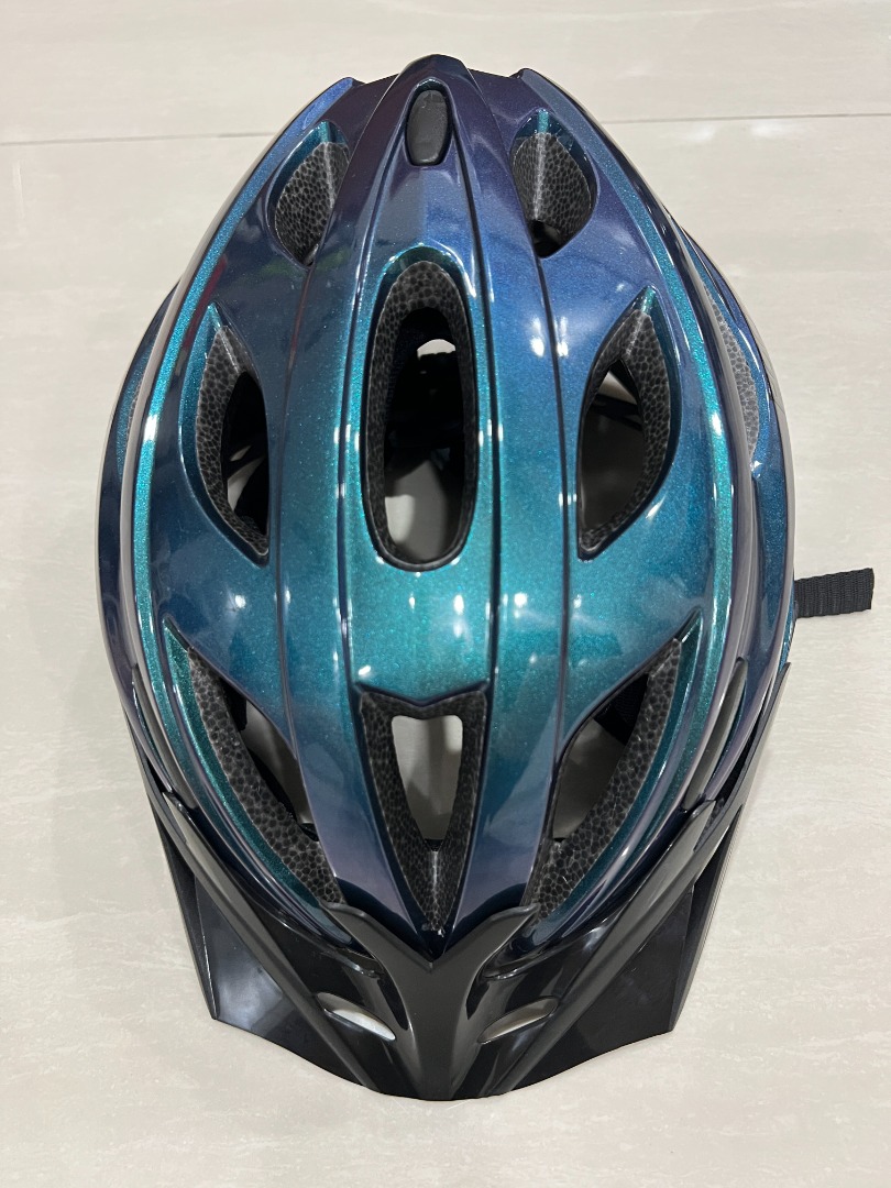 Rockbros Cycling Helmet - Iridescent Blue/Green, Sports Equipment ...