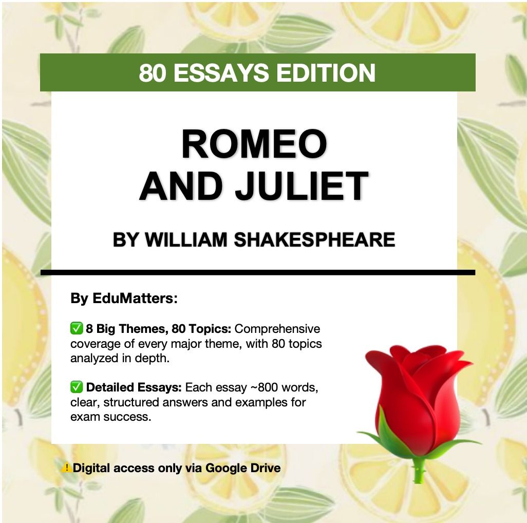 Romeo and Juliet by William Shakespeare 80 Model Essays for GCE O Level ...
