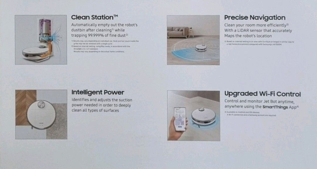 Samsung Jet Bot+ Robot Vacuum with Clean Station, TV & Home Appliances ...