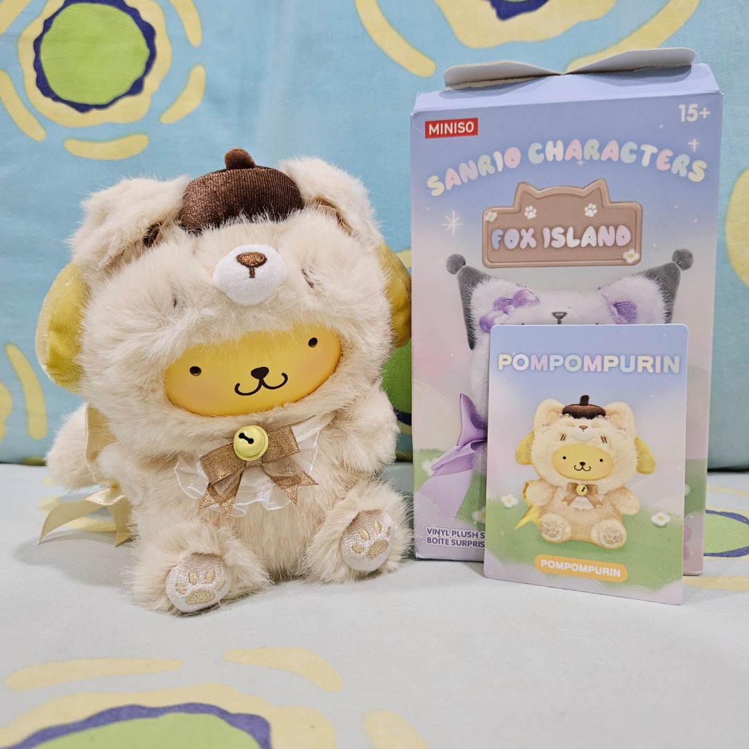 Miniso x Sanrio Fox Island Series Blind Box - Pompompurin, Hobbies ...