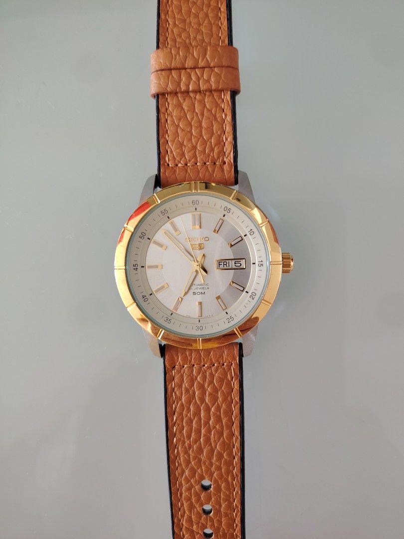 Seiko Automatic Watch with Leather Strap, Men's Fashion, Watches ...