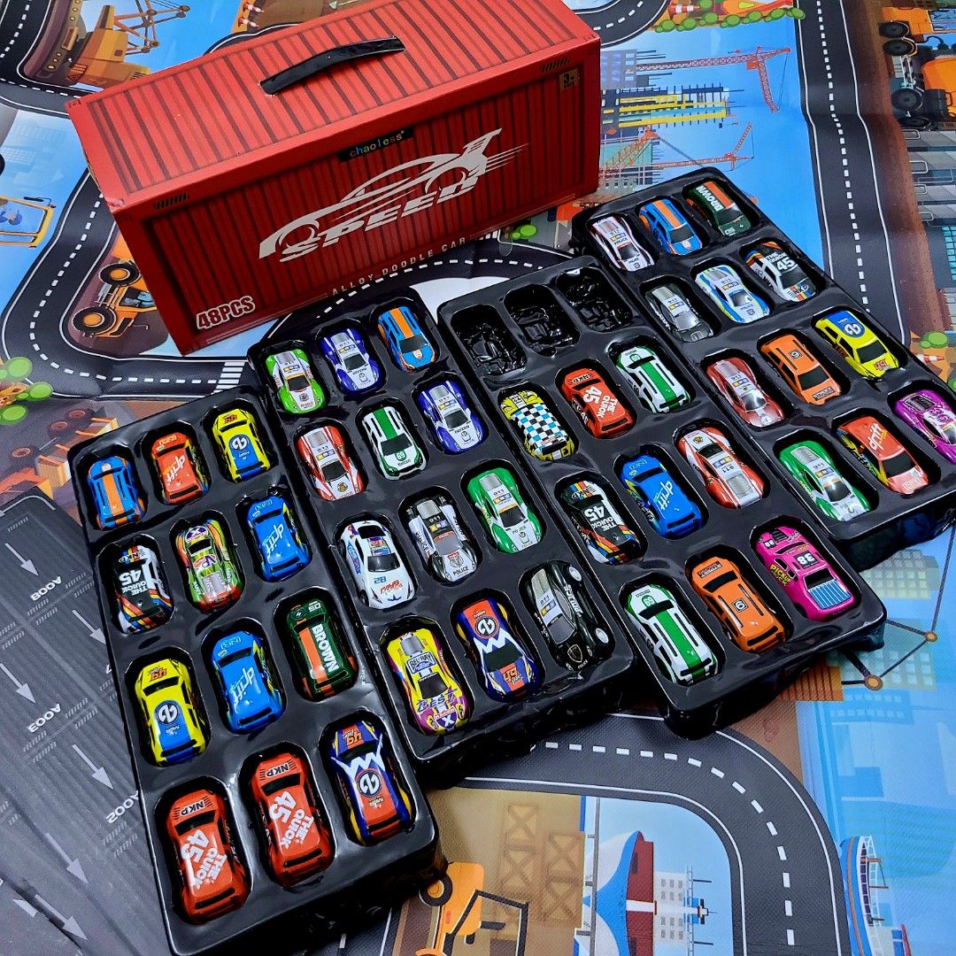 [SET] 45pcs of Cars Set with Extra Large [130cm × 100cm] with Road ...