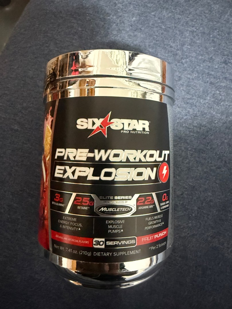 Six Star Pro Nutrition Pre-Workout Explosion - Fruit Punch, Health ...