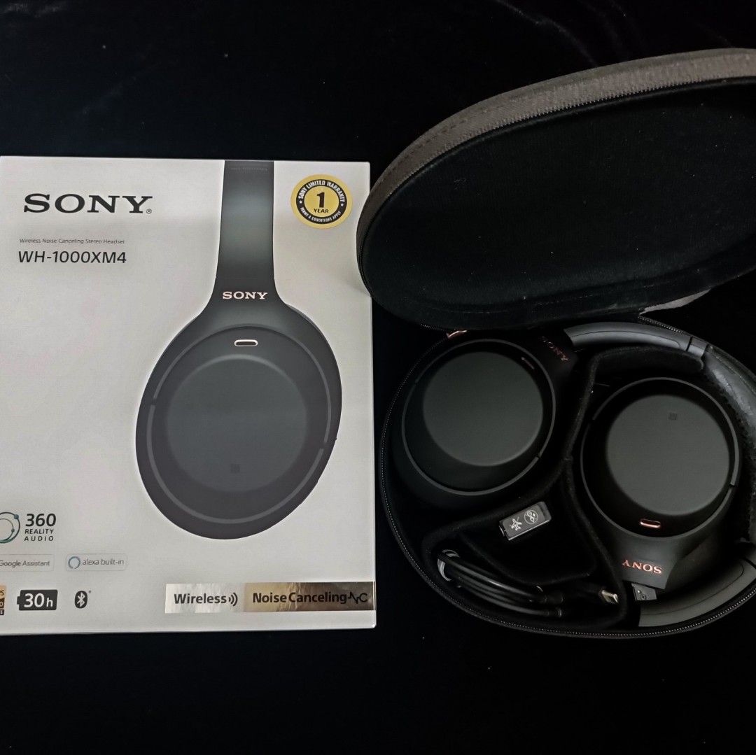 Sony WH-1000XM4 Wireless Noise Cancelling Headphones, Audio, Headphones ...
