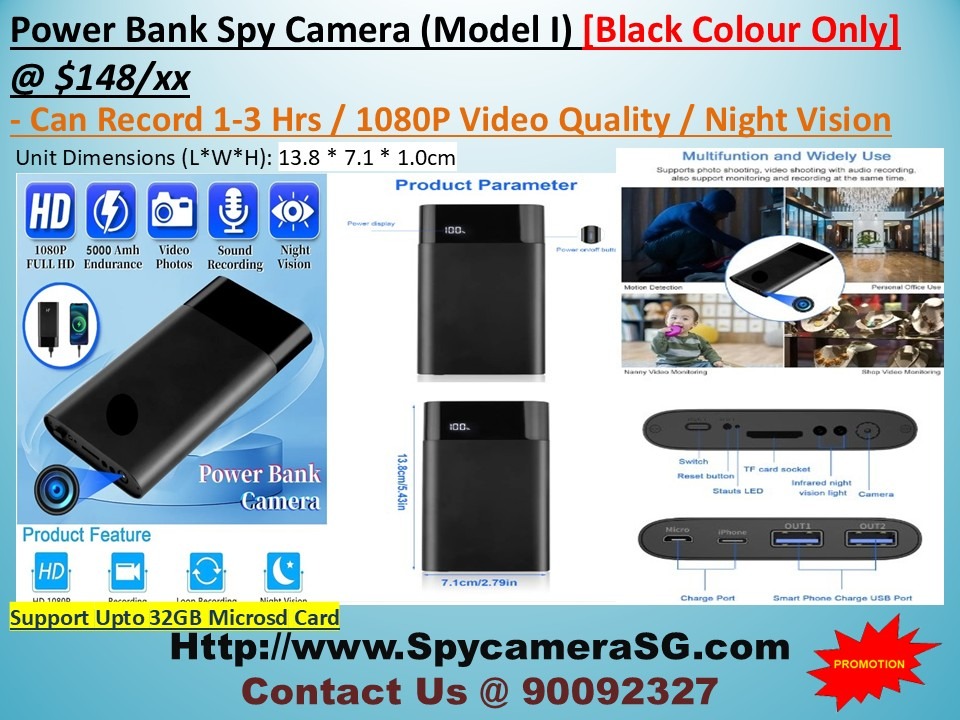 Spy Camera Power bank HD, Photography, Video Cameras on Carousell