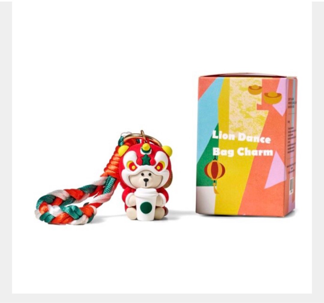 Starbucks Lion Dance Bearista Bag Charm, Hobbies & Toys, Toys & Games ...