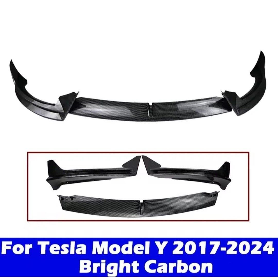 Tesla Model Y Front Bumper Lip, Car Accessories, Accessories on Carousell