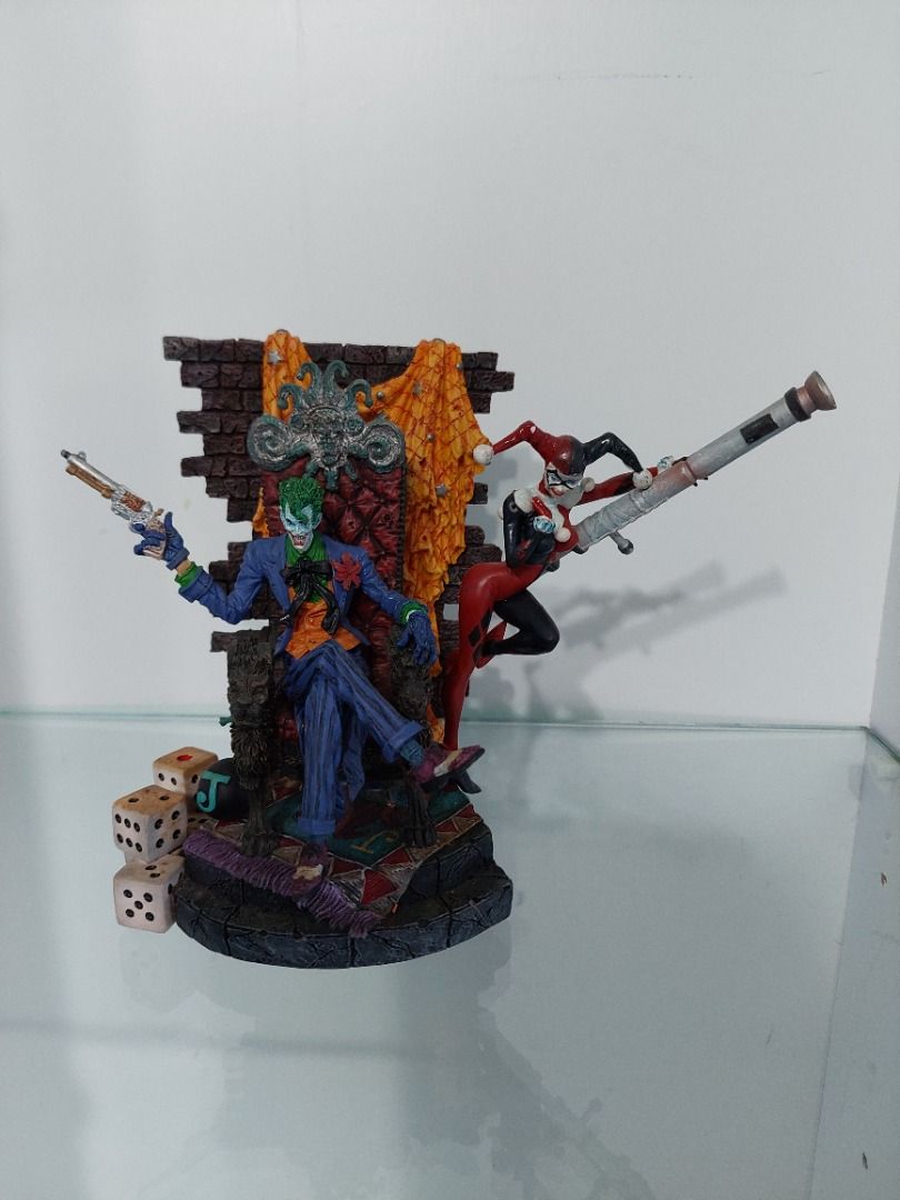 The Joker and Harley Quinn., Sandman Statue, Spiderman (in Spider Truck ...