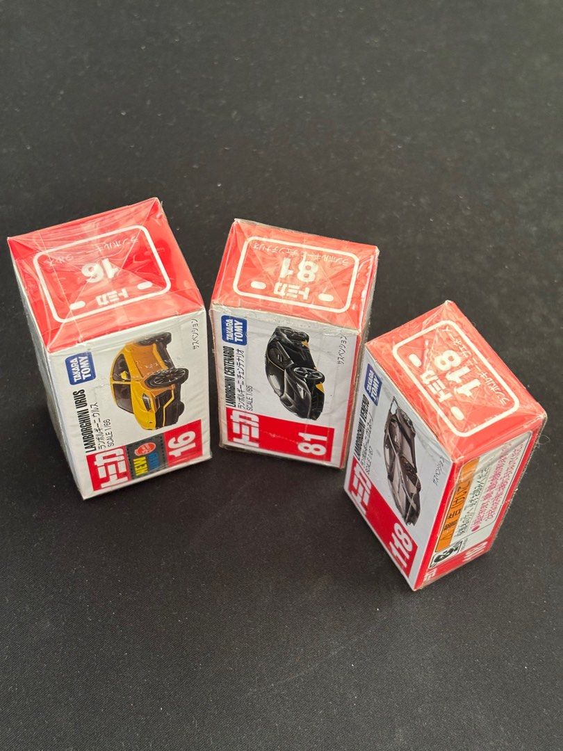 Tomica Lamborghini Special Set Urus 16, Centenario 81, Veneno 118, Hotwheels Lamborghini ...