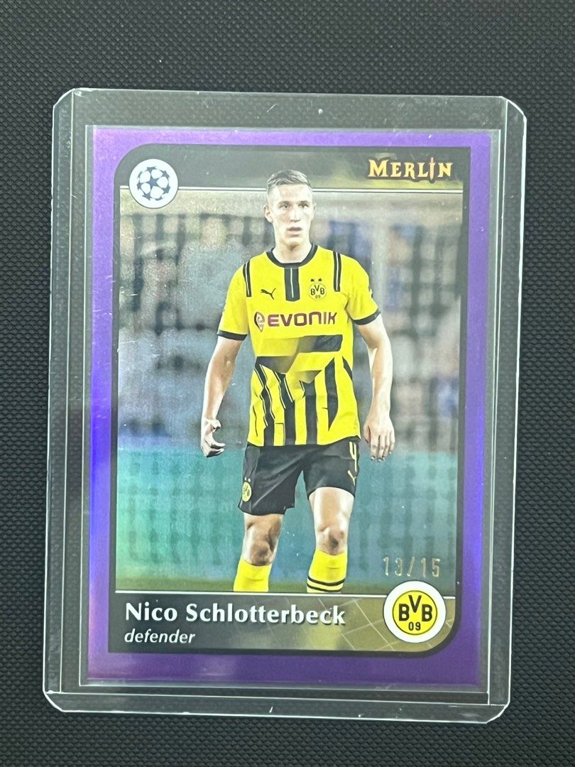 Topps Merlin UCC 24/25- Nico Schlotterbeck 13/15, Hobbies & Toys, Toys ...