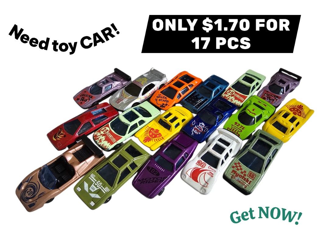 Toy Cars - 17 Pieces for $1.70!, Hobbies & Toys, Toys & Games on Carousell