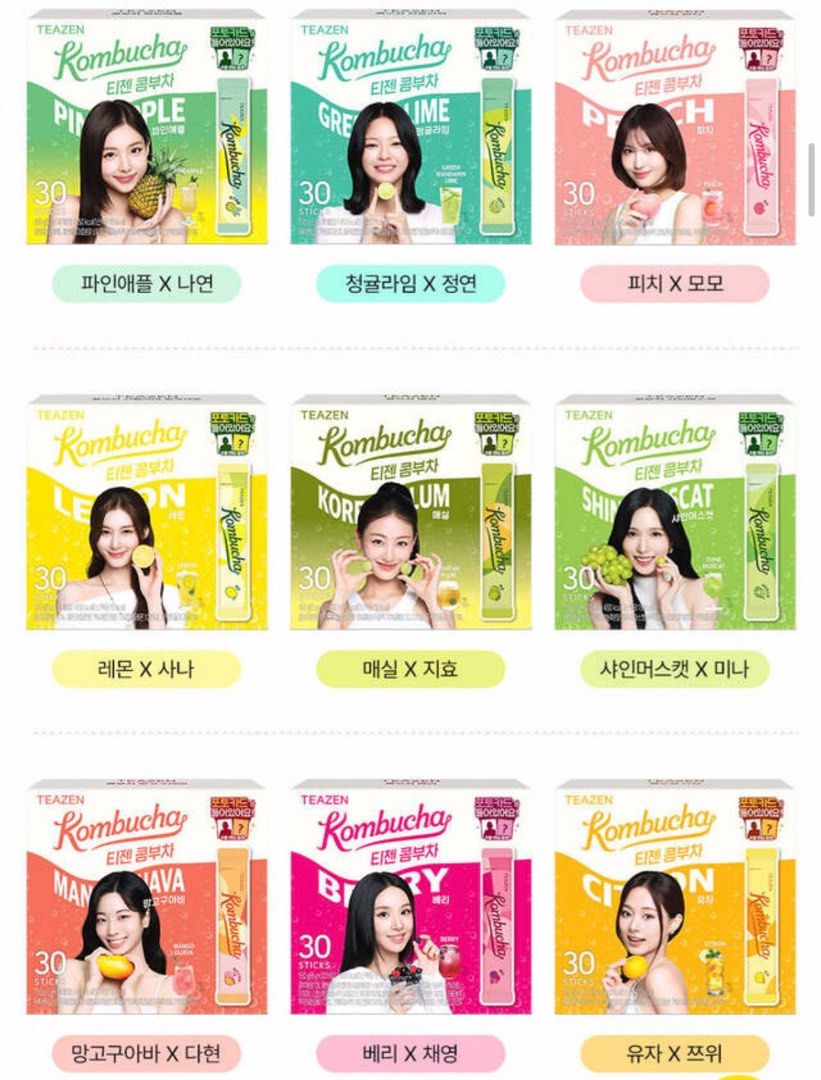 TWICE X TEAZEN Kombucha + Photocard, Hobbies & Toys, Memorabilia ...