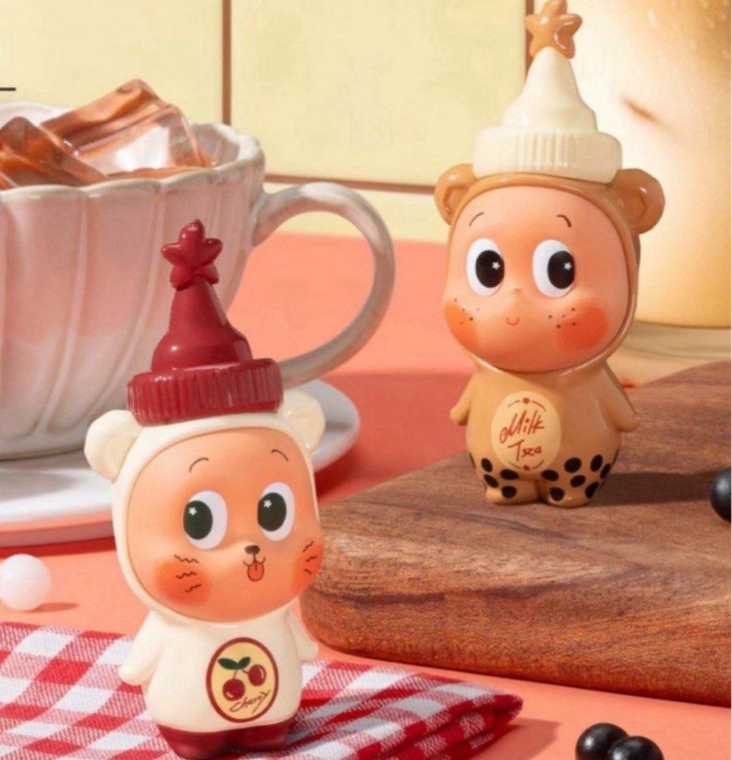 Twinkle Twinkle Bubble Tea & Cherry Iced Tea Figure popmart, Hobbies ...