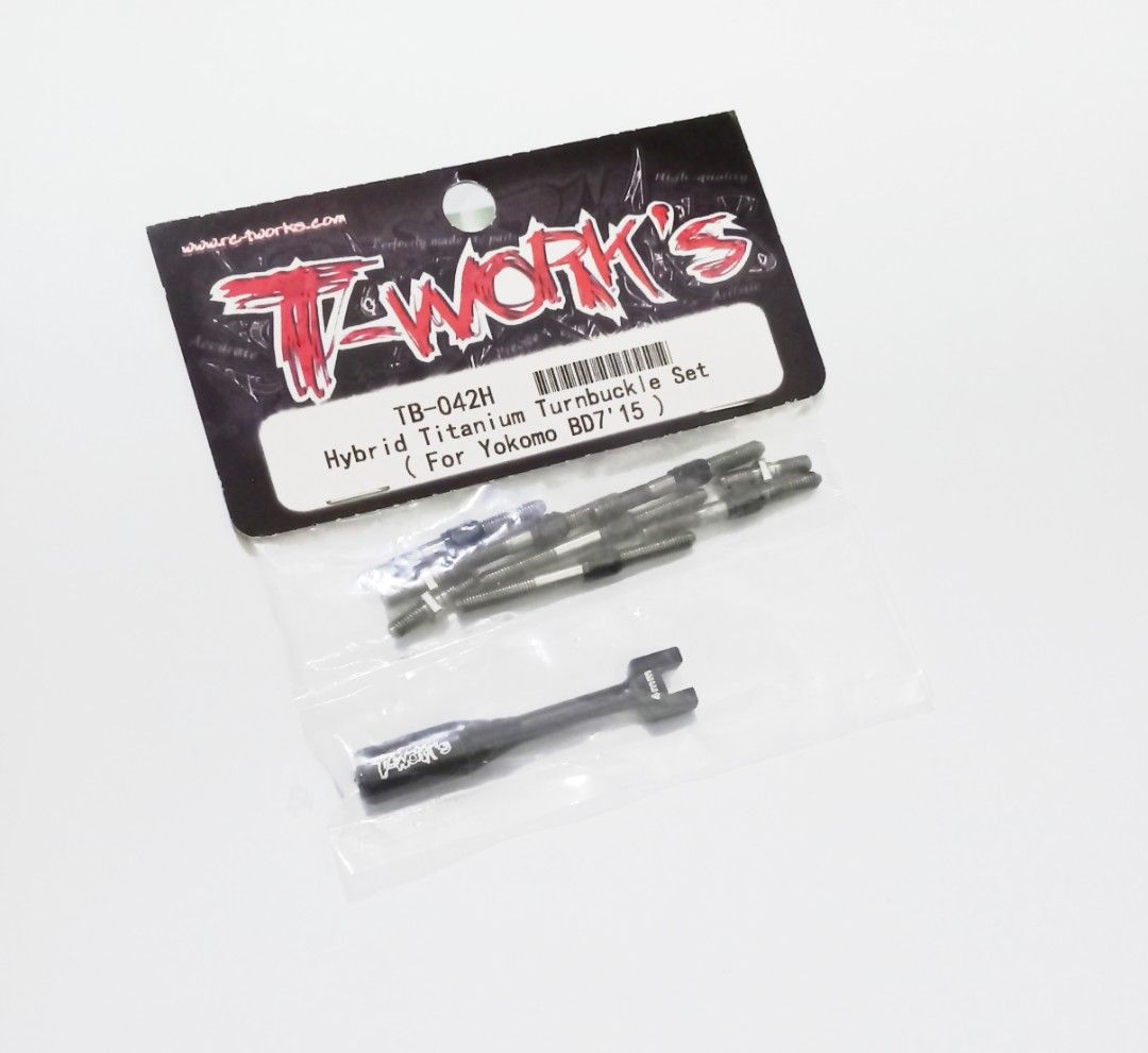 T-Work's hybrid titanium Turnbuckle set (for Yokomo BD7'15), Hobbies ...