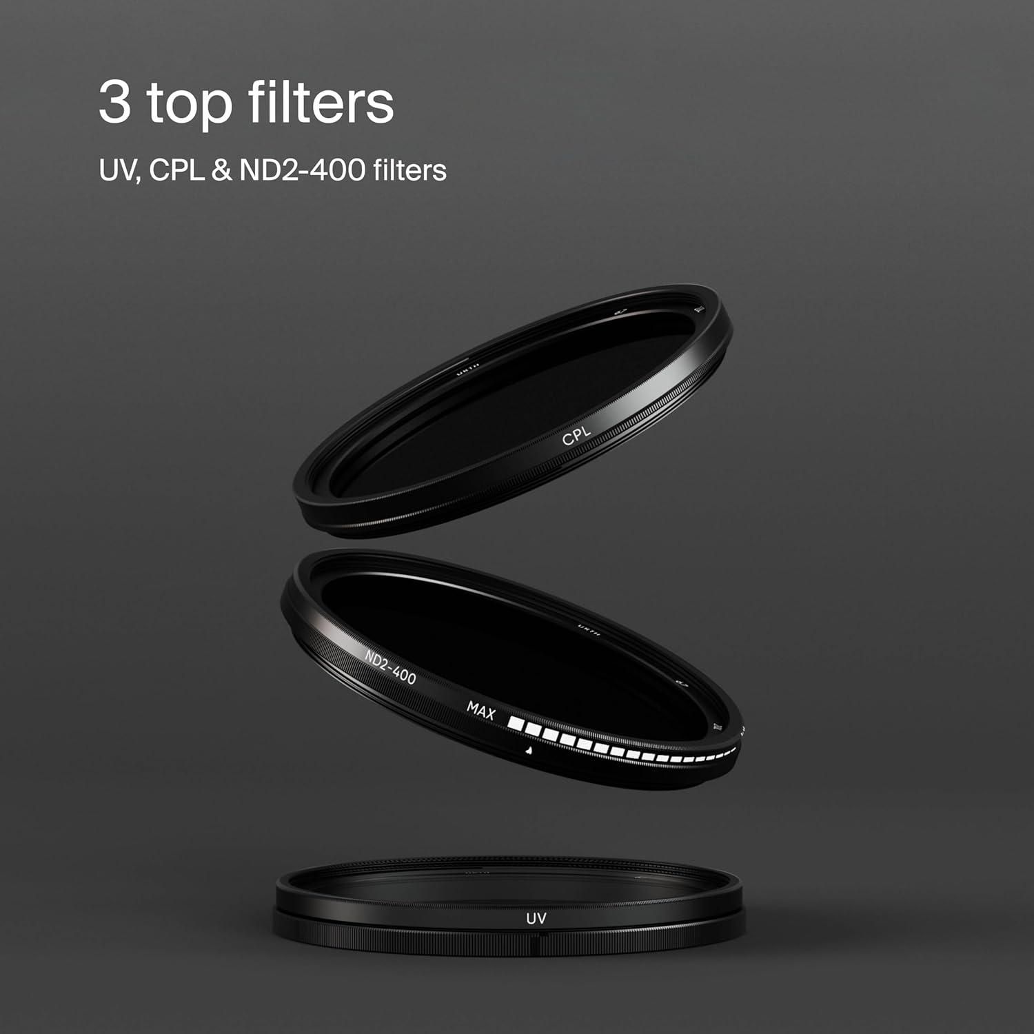 Urth 72mm 3-in-1 Lens Filter Kit — UV, Circular Polarizing (CPL ...