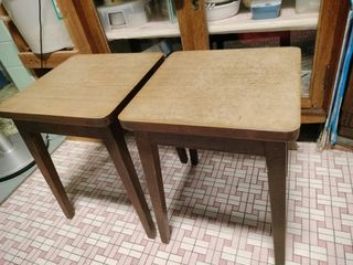 Vintage Wooden Bench and Side Tables Set, Furniture & Home Living ...