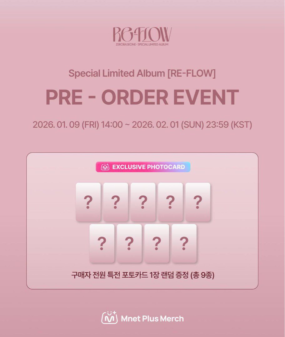 [wts] zb1 ricky re-flow mnet plus merch preorder pob pc zerobaseone ...