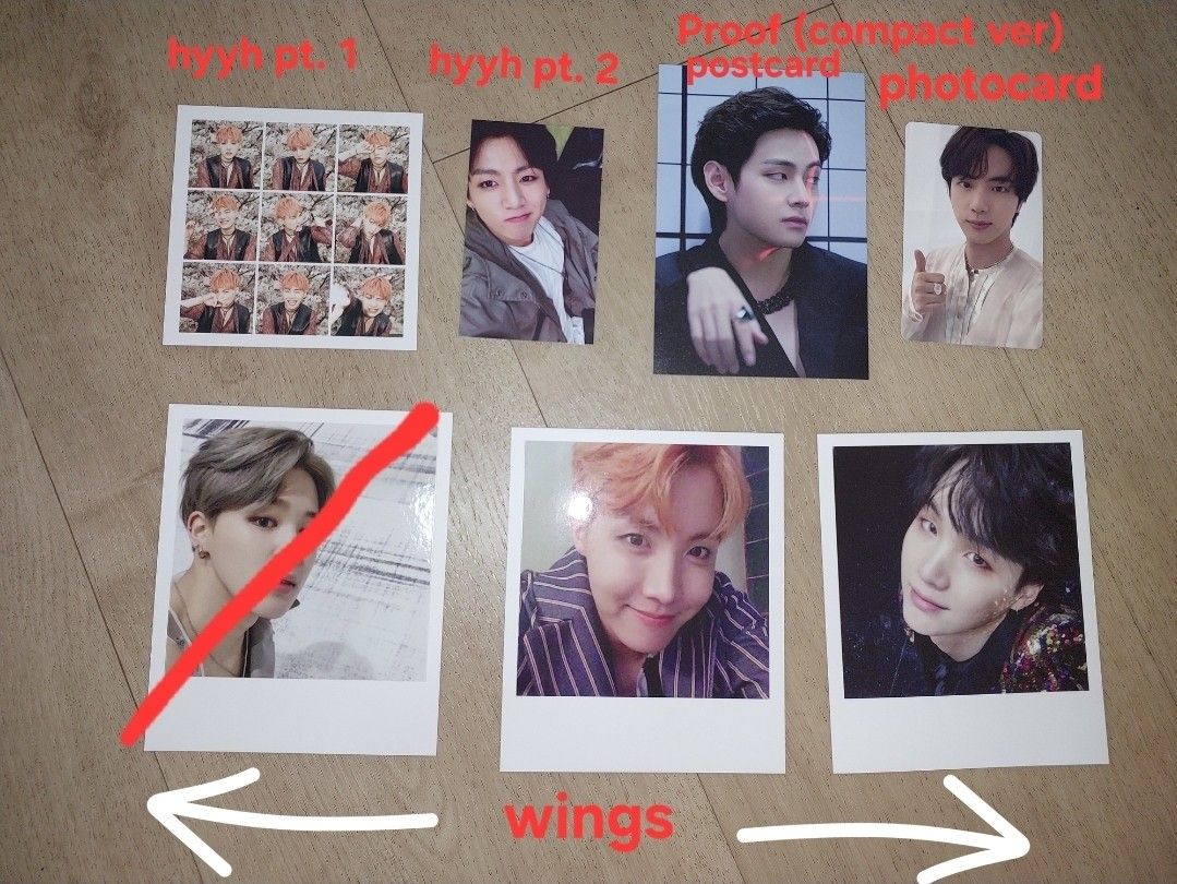 WTT ONLY BTS HYYH pt. 1, HYYH pt. 2, Proof (compact ver.), Wings album ...