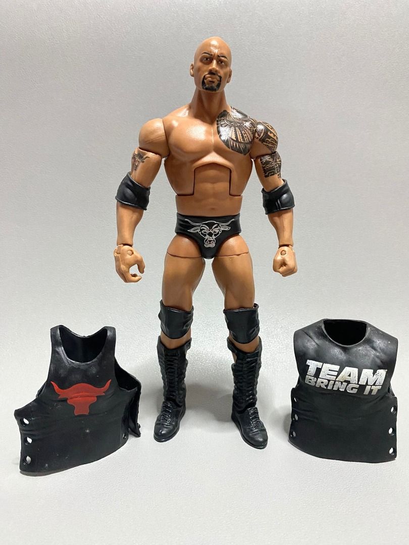 WWE Mattel Elite Hollywood GI Joe The Rock WWF Action Figure Wrestling ...