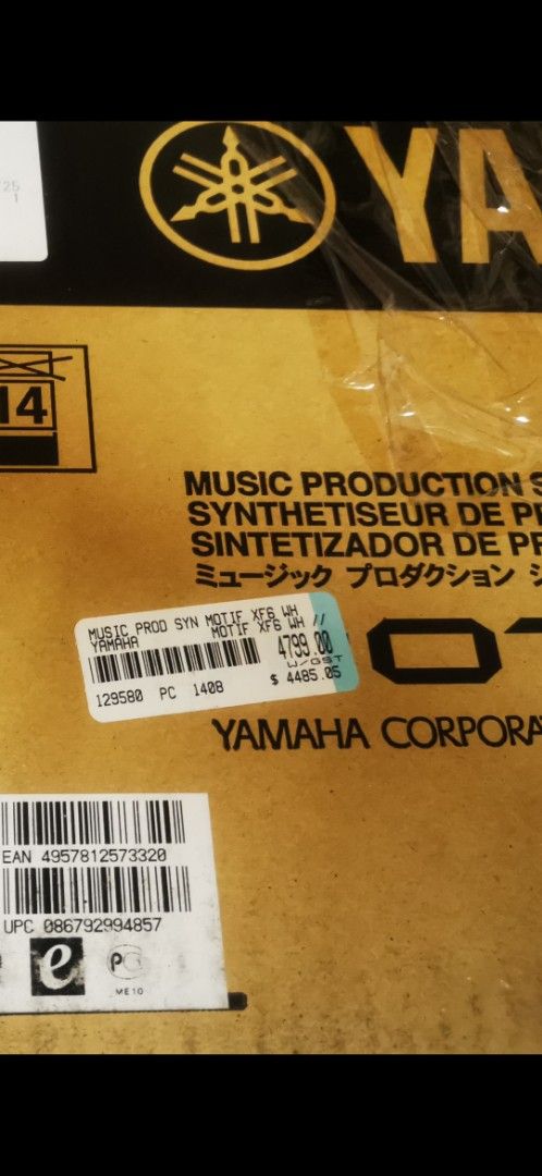 Yamaha Motif XF6 Music Production Synthesizer keyboard Workstation ...