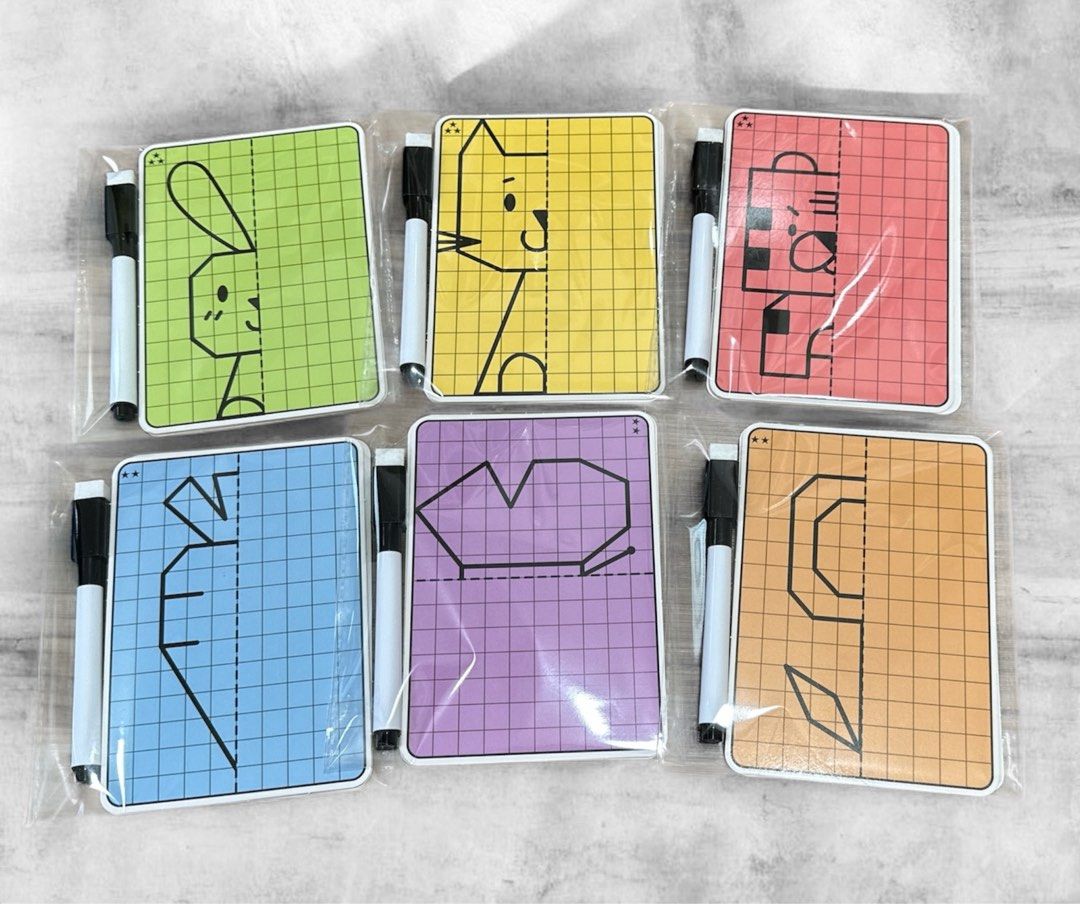 15 pack Grid Symmetry Drawing Game for Kids, Hobbies & Toys, Toys ...