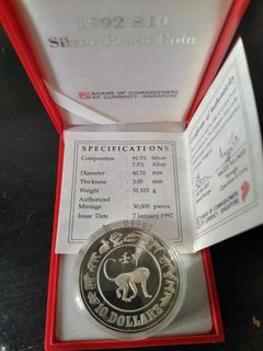 1989 Singapore Sterling Silver Proof Coin Set, Hobbies & Toys ...