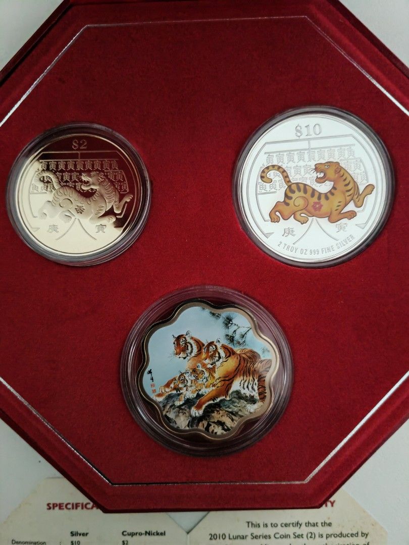 2010 Lunar Series Coin Set year of tiger, Hobbies & Toys, Memorabilia ...
