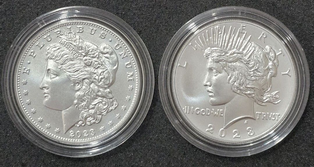 2023 Morgan & Peace Silver Dollar Uncirculated Coins in OGP w/COA ...