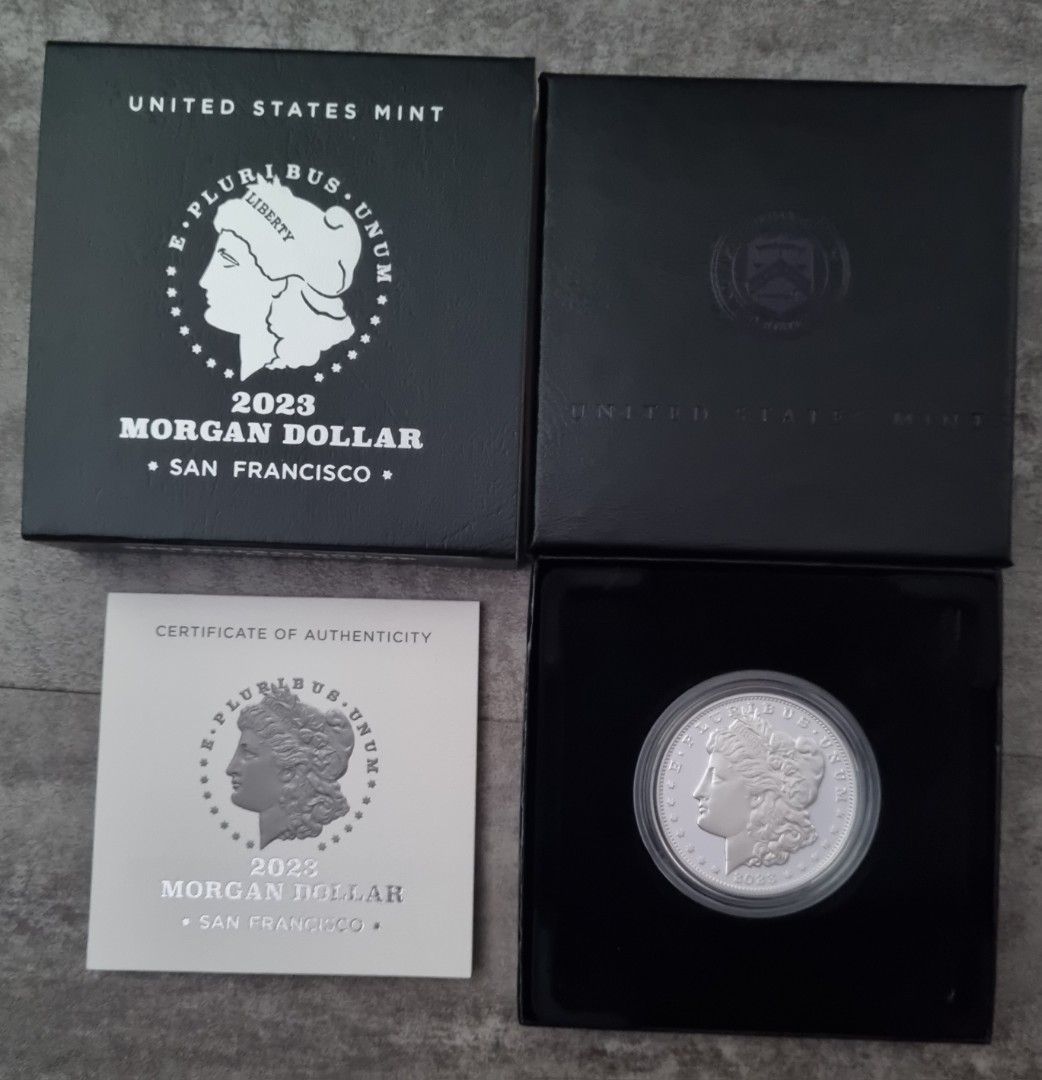 2023 Morgan & Peace Silver Dollar Uncirculated Coins in OGP w/COA ...