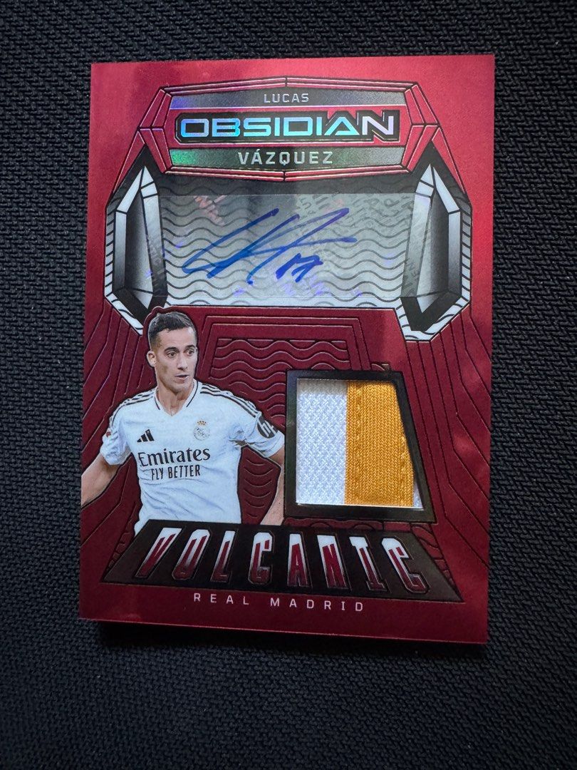 2024 Panini Soccer Card Obsidian Lucas Vazquez Real Madrid Volcanic ...