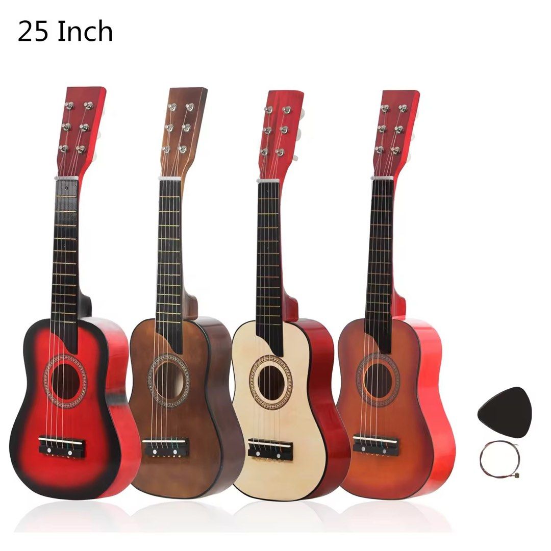 25 Inch Basswood Acoustic Guitar + Bag + Pick + Strings for Children ...