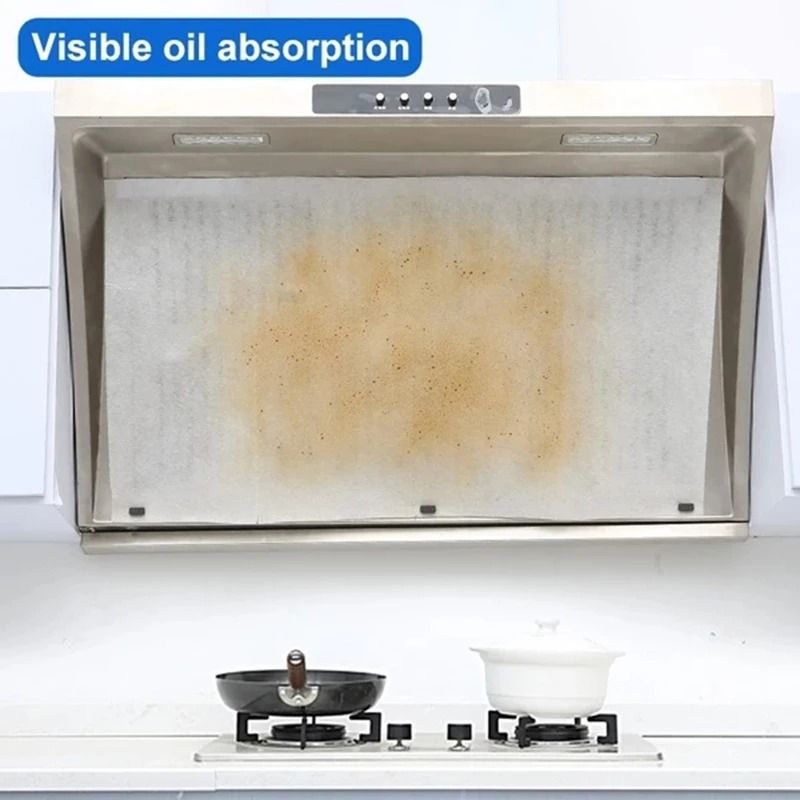 5M Disposable Kitchen Hood Oil Filter Paper Range Hood Grease Anti Oil ...