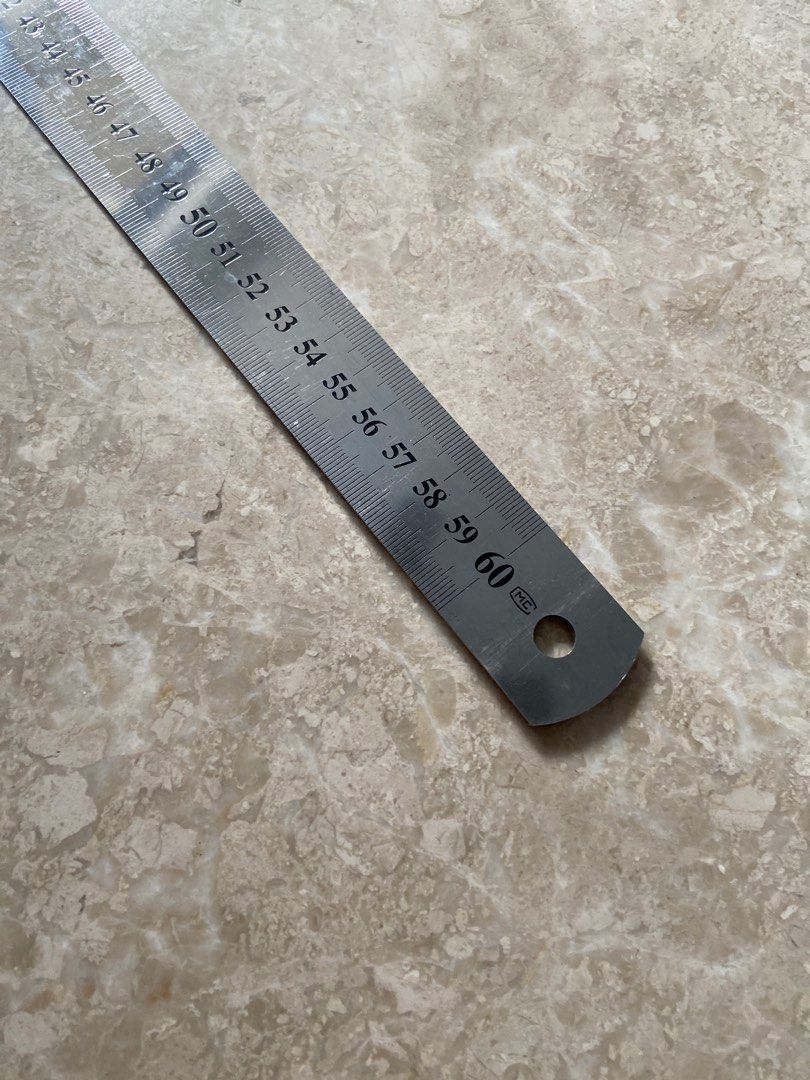 60cm Stainless Steel Ruler, Hobbies & Toys, Stationery & Craft, Other ...