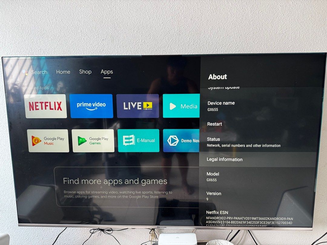 65 inch Panasonic GX655 LED Android TV, TV & Home Appliances, TV ...