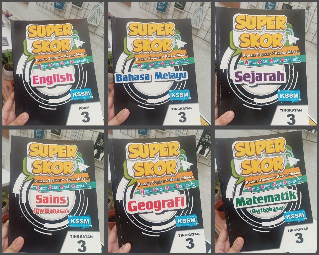 [6 Subjects] Super Skor Form 3 KSSM Exercise Books + UASA, Hobbies ...