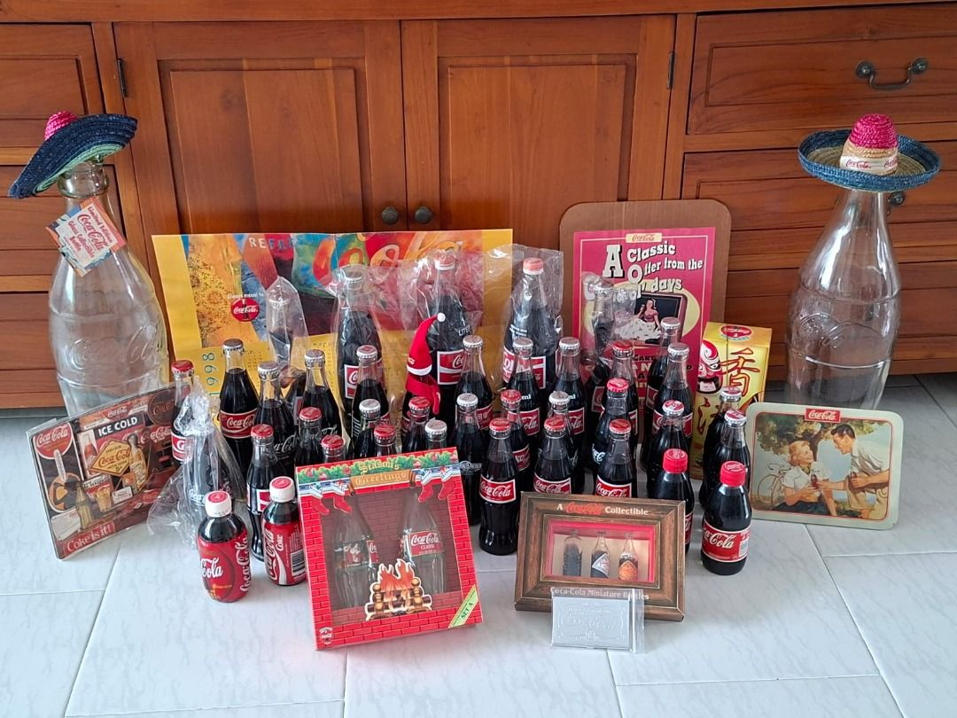 80' Coca Cola glass limited collectible bottles & its sourvenir ...