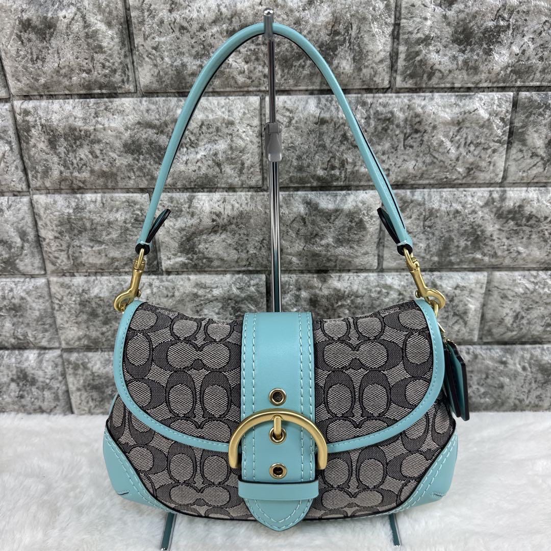 🧊 coach soho flap bag in signature turquoise, Women's Fashion, Bags ...