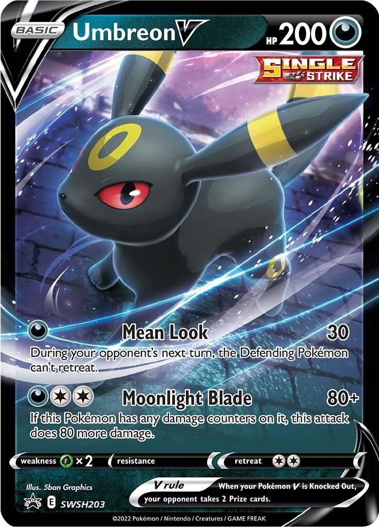 💥 Pokemon TCG - Umbreon V SWSH203 Black Star Promo Ultra Rare Holo 2022 ...