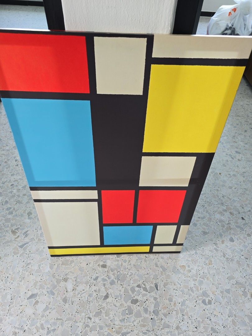 Abstract Geometric Painting - Modern Art 90cm x 60cm, Hobbies & Toys ...