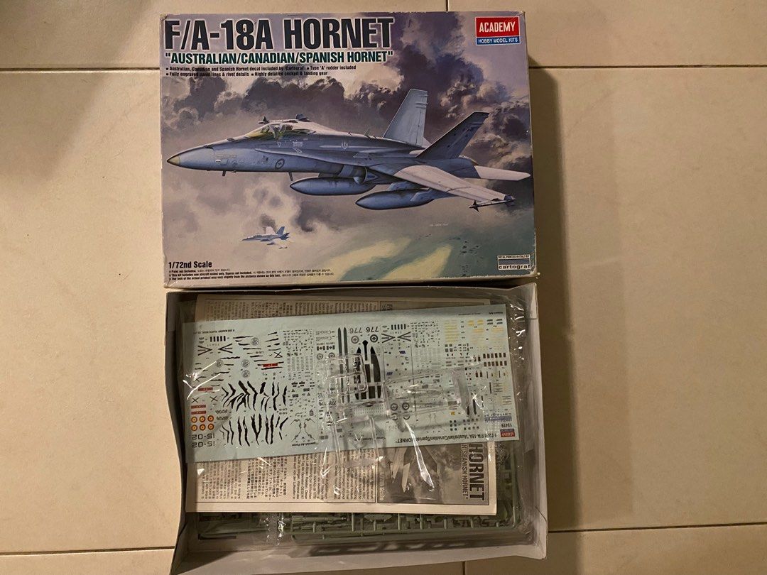 Academy F/A-18A Hornet Model Kit 1/72 Scale, Hobbies & Toys, Toys ...