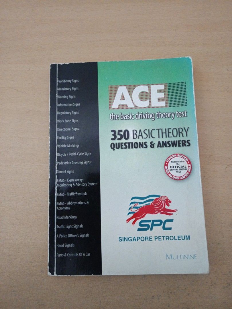 ACE Basic Driving Theory Test Book, Hobbies & Toys, Books & Magazines ...