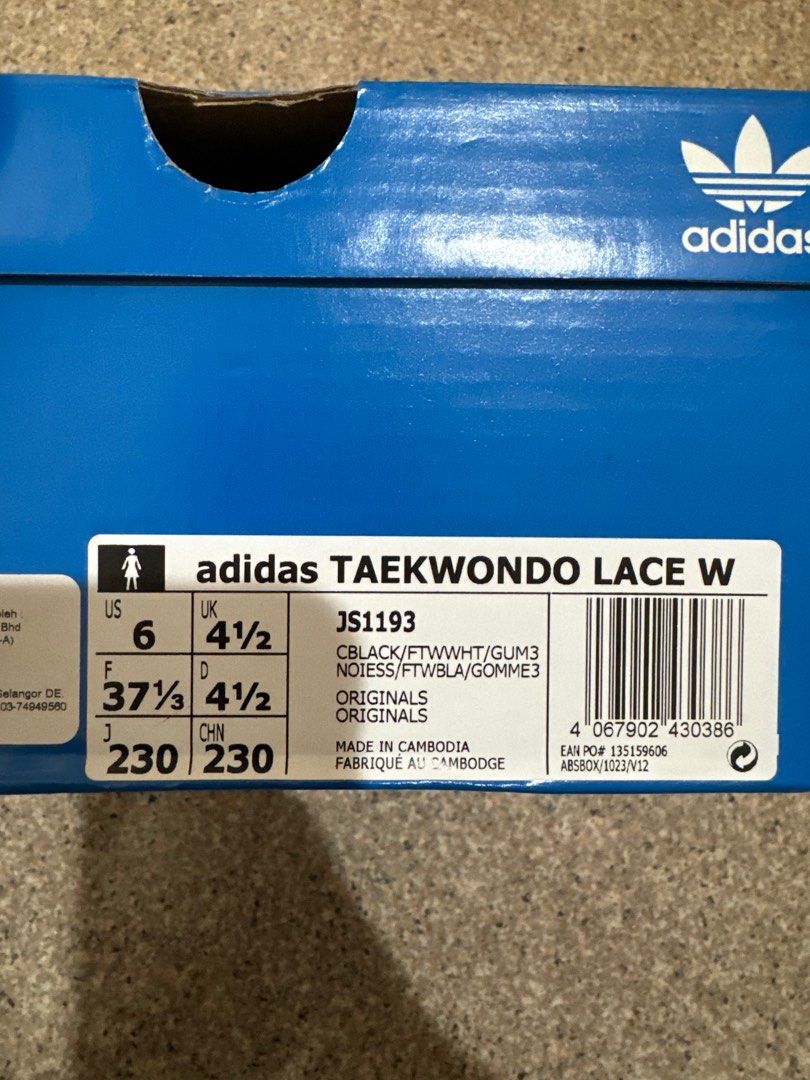 Adidas Taekwondo Lace Black and White Shoes, Women's Fashion, Footwear ...