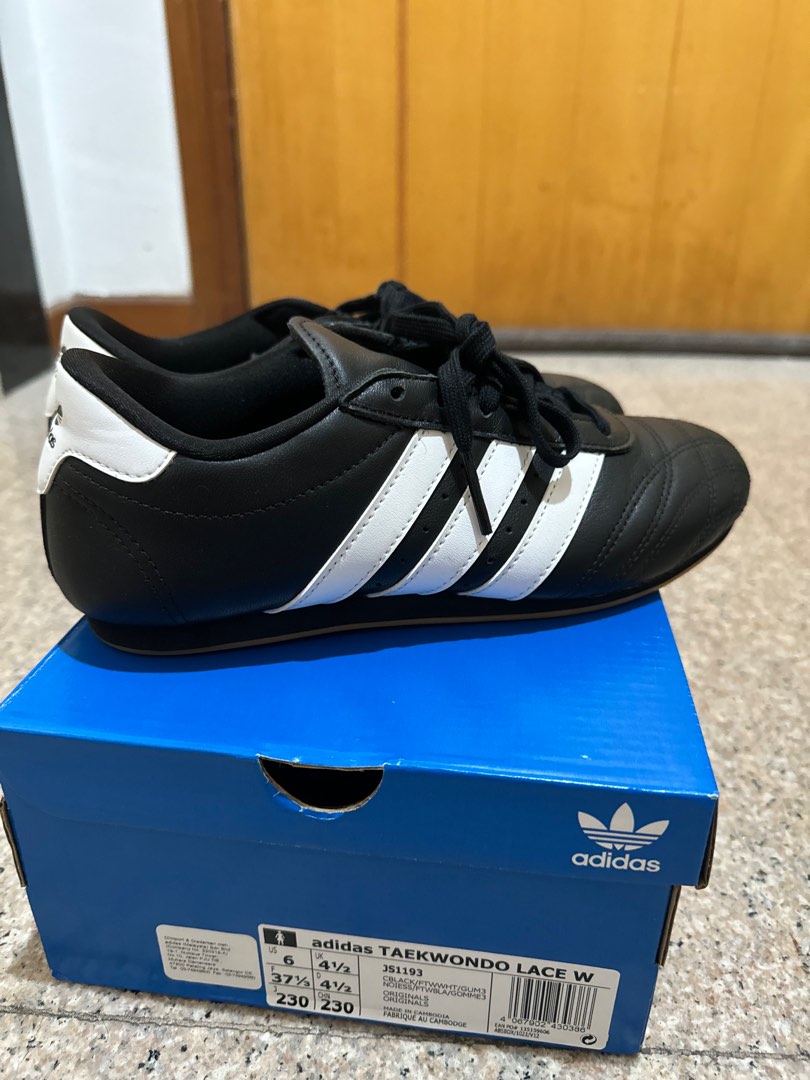Adidas Taekwondo Lace Black and White Shoes, Women's Fashion, Footwear ...